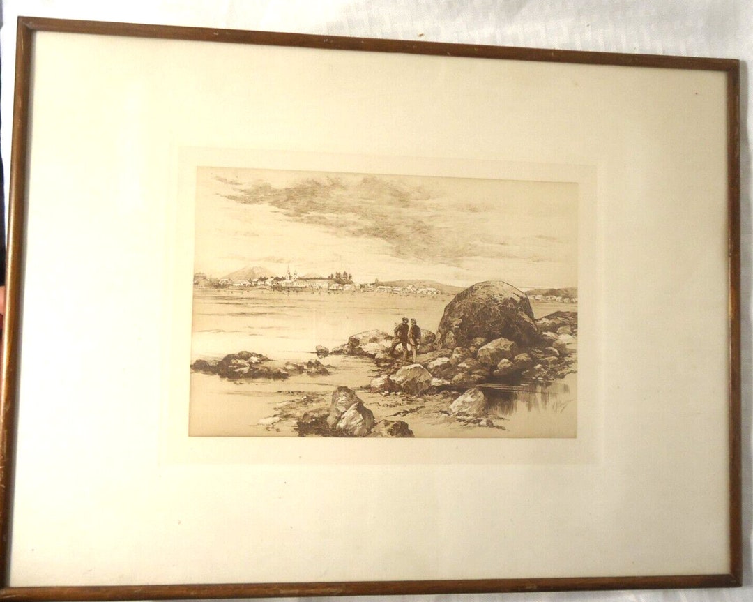 Antique Etching Engraving Signed 1900 Unnown Artist You Figure Good ...