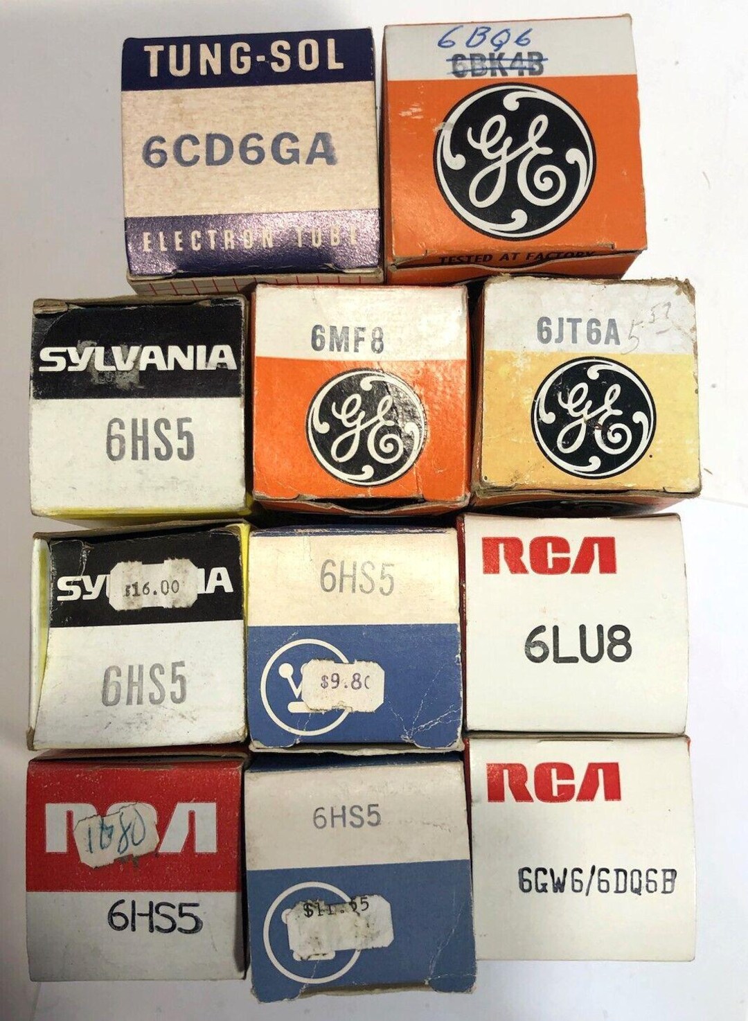 11 6 Volt Electron Radio Amplifier Vacuum Tubes 6BQ6 6HS5 6LU8 6GW6 ...