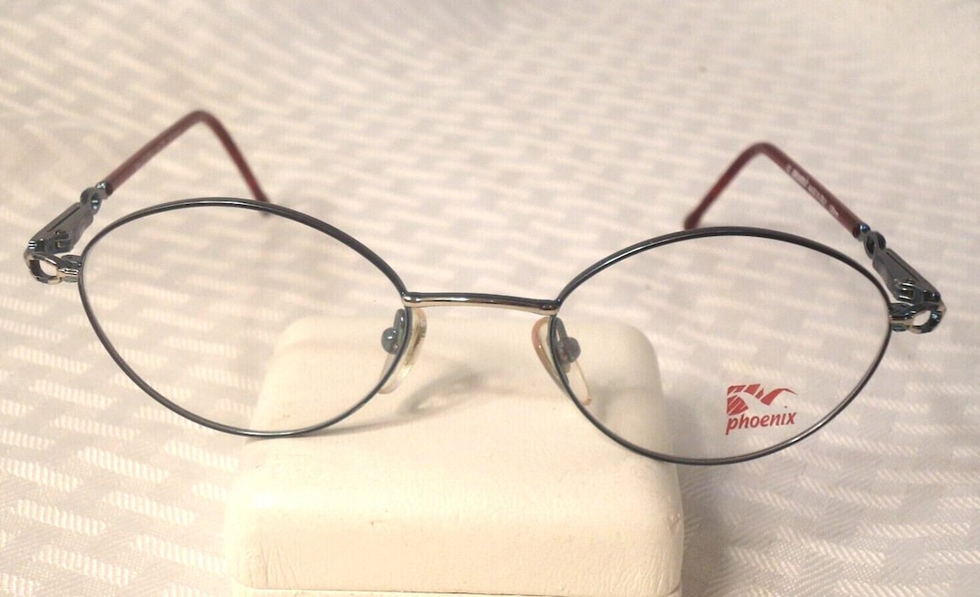 Ambassador Phoenix Italy Eyeglass Frames Teal Burgundy LF 352 47-18 135 ...