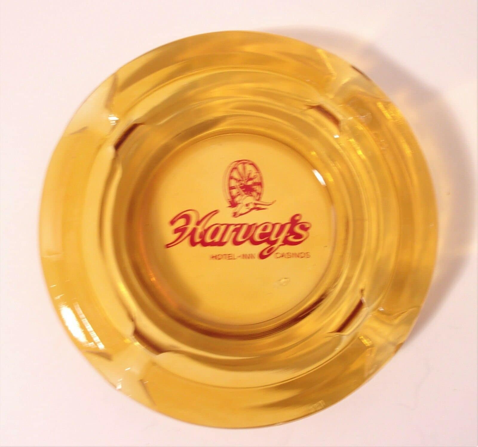 Vintage Harvey's Hotel Casino Advertising Ashtray Amber - Etsy