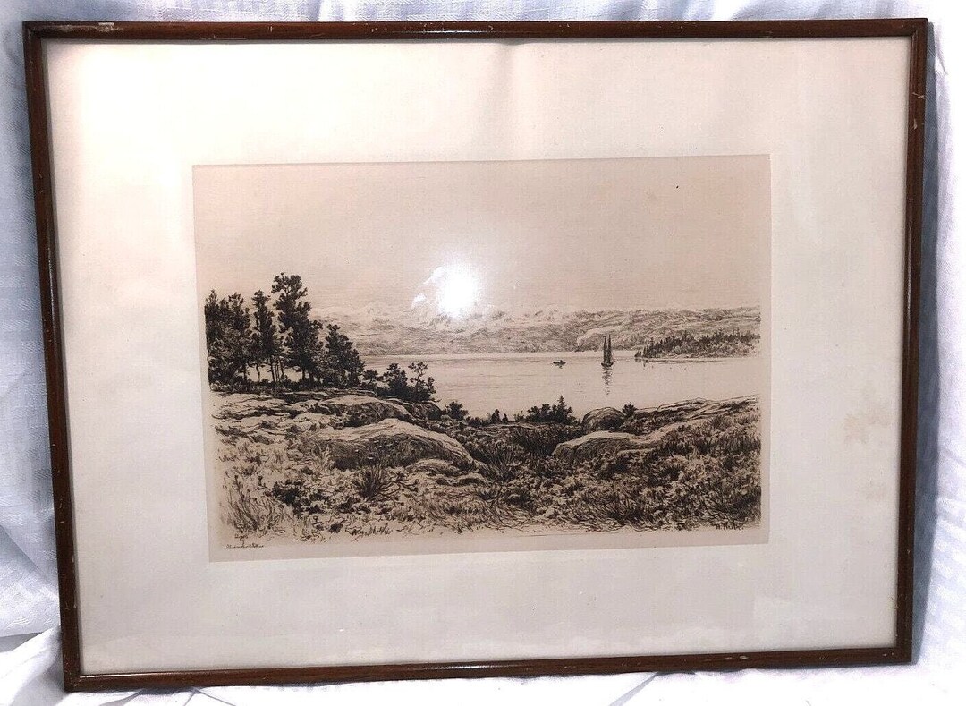 Antique Etching Engraving Signed Print William Keith Alexander - Etsy