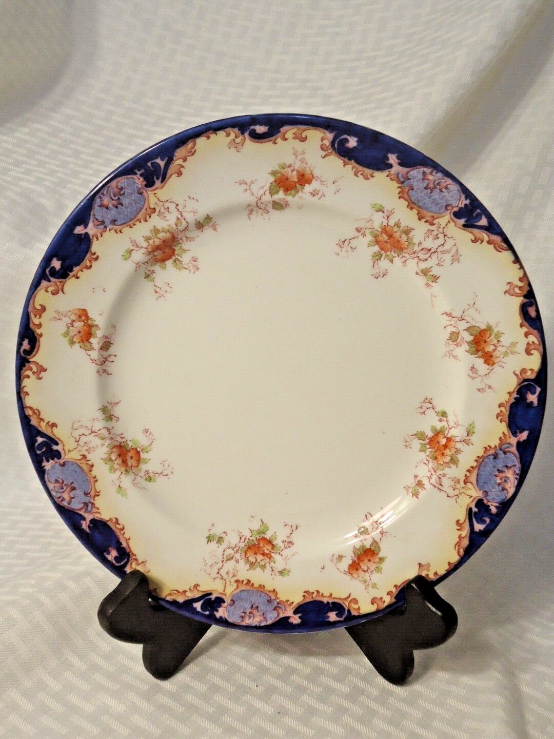 Antique Plate F. Winkle Stoke England Colonial Pottery Moselle Salad ...