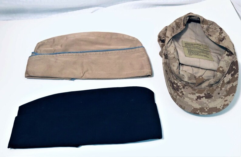 2 Vintage Military Army Air Force Marines Garrison Caps Hats - Etsy