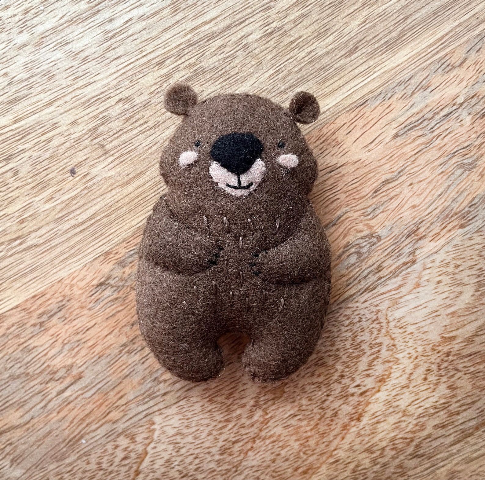 Wombly Wombat PDF Pattern, a Hand Sewn Wool Felt Ornament/ Toy, Bush ...