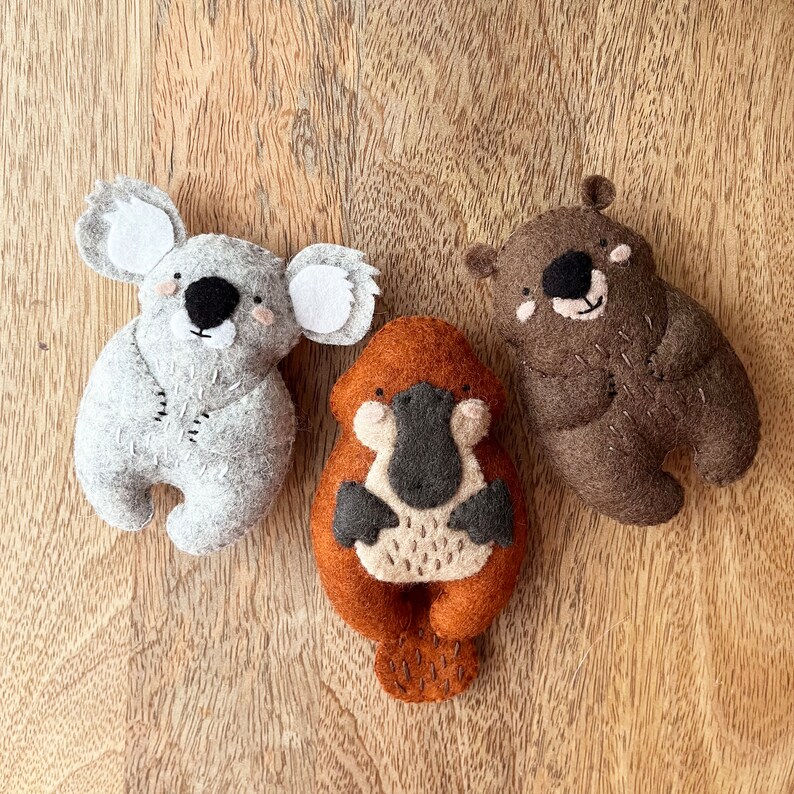 Paddy Platypus PDF Pattern, a Hand Sewn Wool Felt Ornament/ Toy, Bush ...