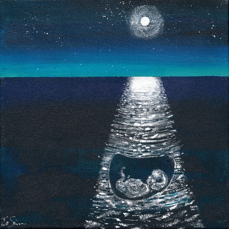Mother Moon - Moonlight - Moon on the Water - Newborn - in Utero ...