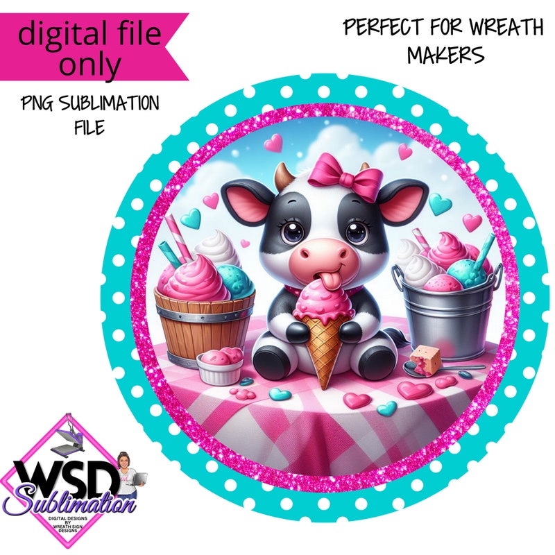 Blue Cow Print Wreath - Etsy