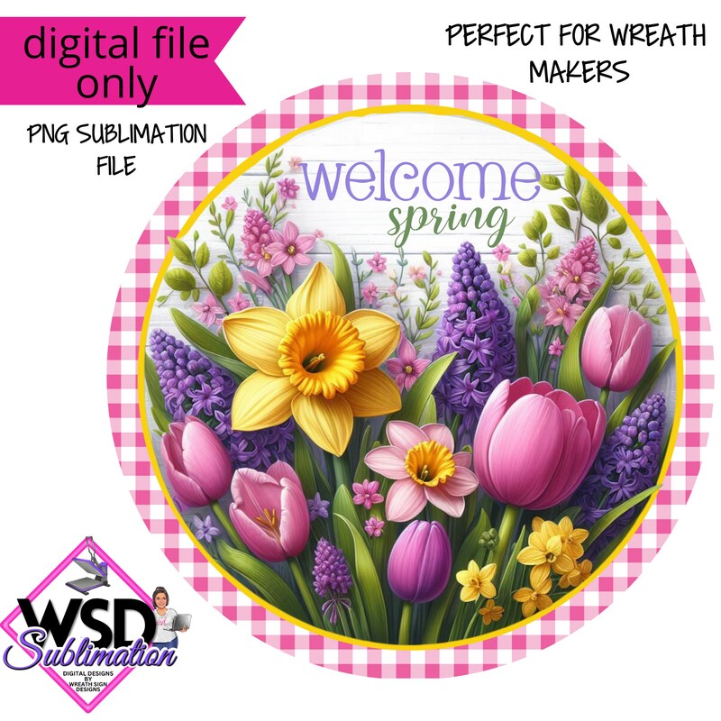 Spring Wreath Signs - Etsy