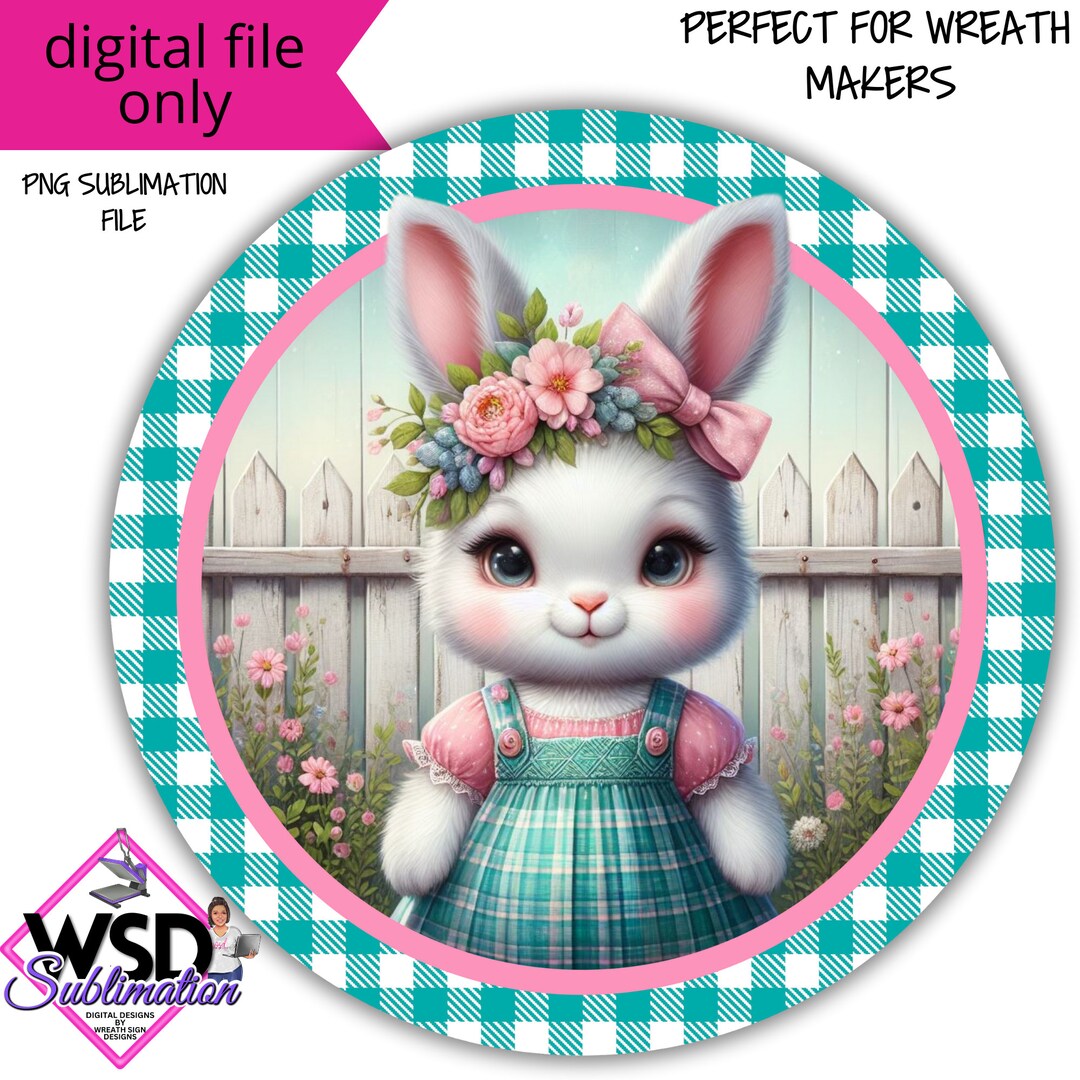 Spring Bunny Sign Digital Design Png-digital Design PNG Download ONLY ...