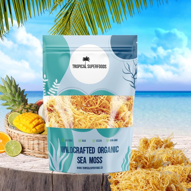 Sun Dried Sea Moss | Wildcrafted Golden Seamoss - Etsy