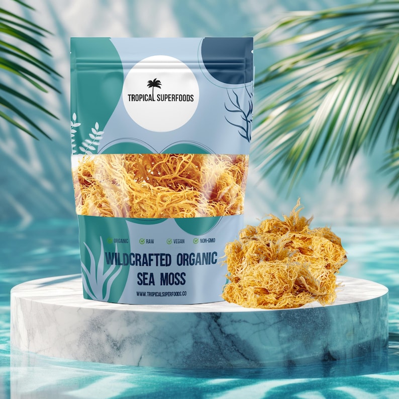 Sun Dried Sea Moss | Wildcrafted Golden Seamoss - Etsy