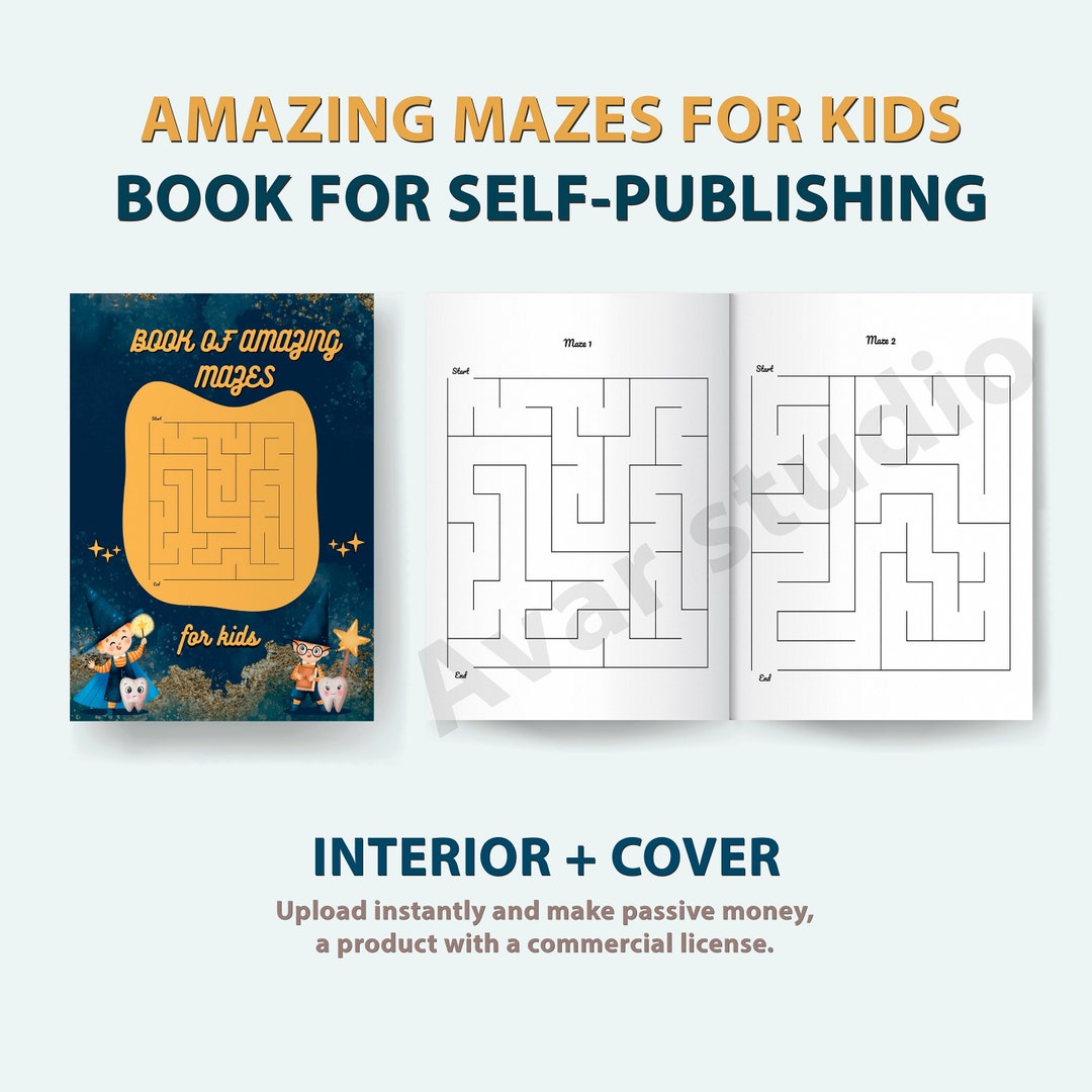Printable Maze Activity Book for Kids | KDP Interior (PDF Files) - Etsy