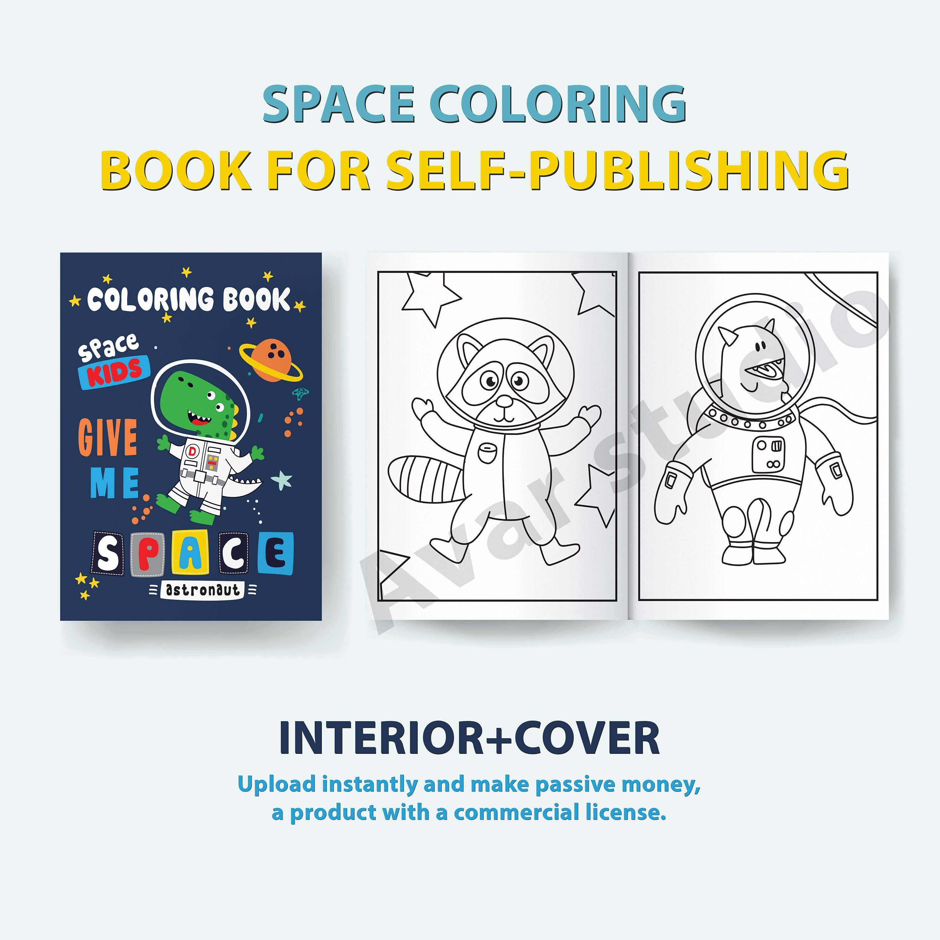 Space Coloring Pages Book| Amazon KDP Interiors for SELF-PUBLISHING ...