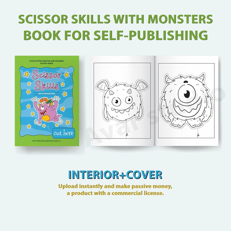 Scissor Skills With Monsters Printable Activity BOOK for - Etsy