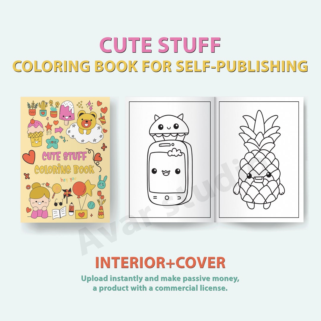 Kawaii Coloring Book – Illustrations, KDP Interior (commercial License ...