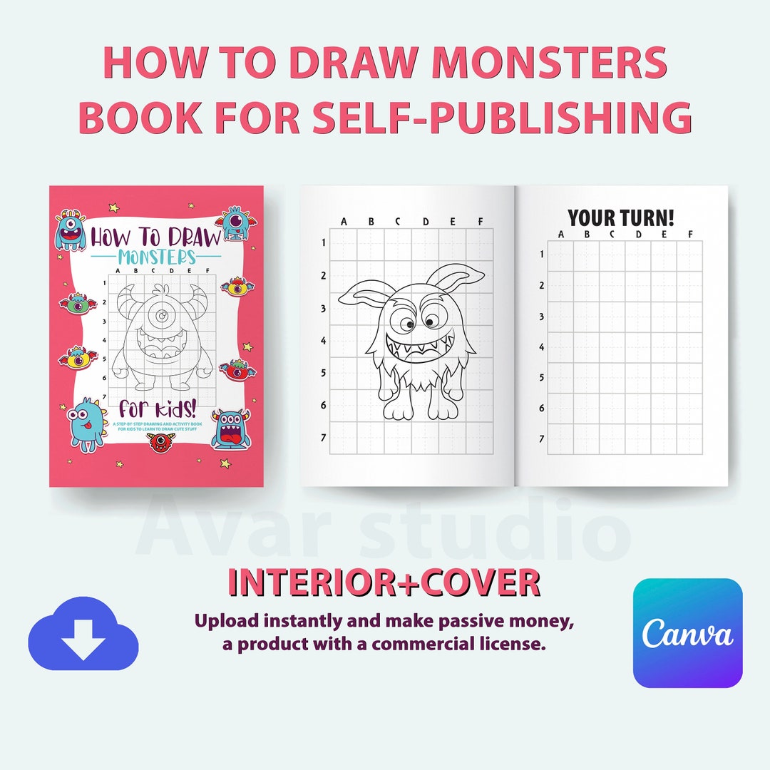 How to Draw Monsters | Printable Activity BOOK for SELF-PUBLISHING With ...