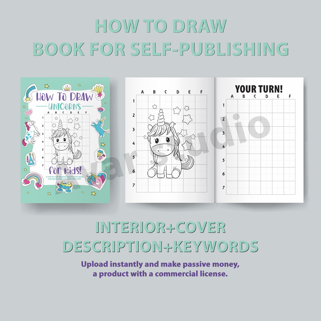 How to Draw Unicorns | Printable Activity BOOK for SELF-PUBLISHING With ...