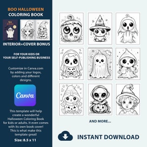 Printable Boo Halloween Coloring Sheets Book | KDP Interior and Cover ...