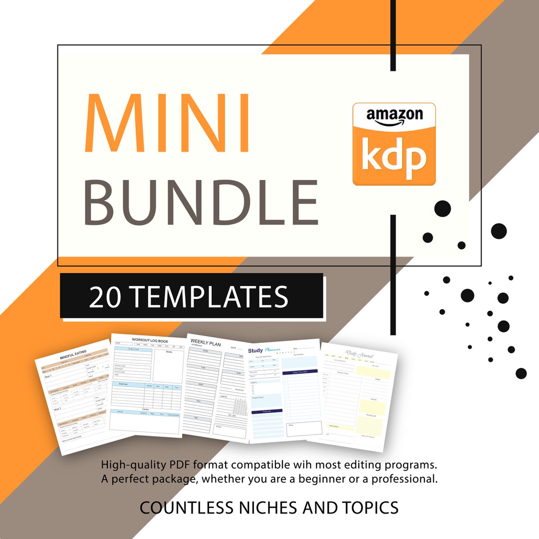 KDP Templates Bundle Mini 20 Amazon Kdp Interiors Templates for Self ...