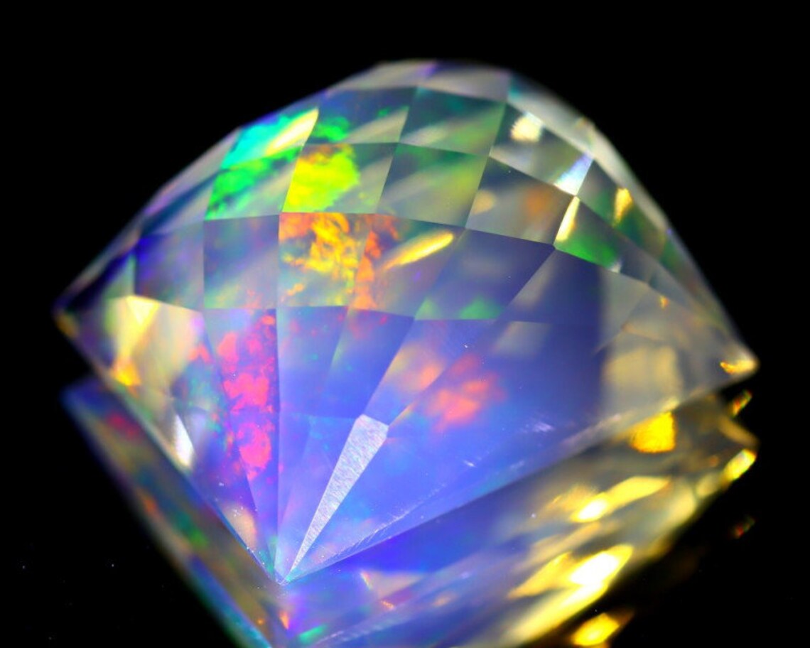 Huge Contra Luz Opal 18.10Ct Aurora Night Sky Rare Mexican | Etsy