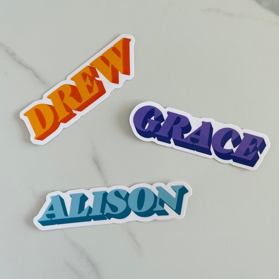 Custom Name Sticker // Name Decal Sticker // Personalized Name - Etsy