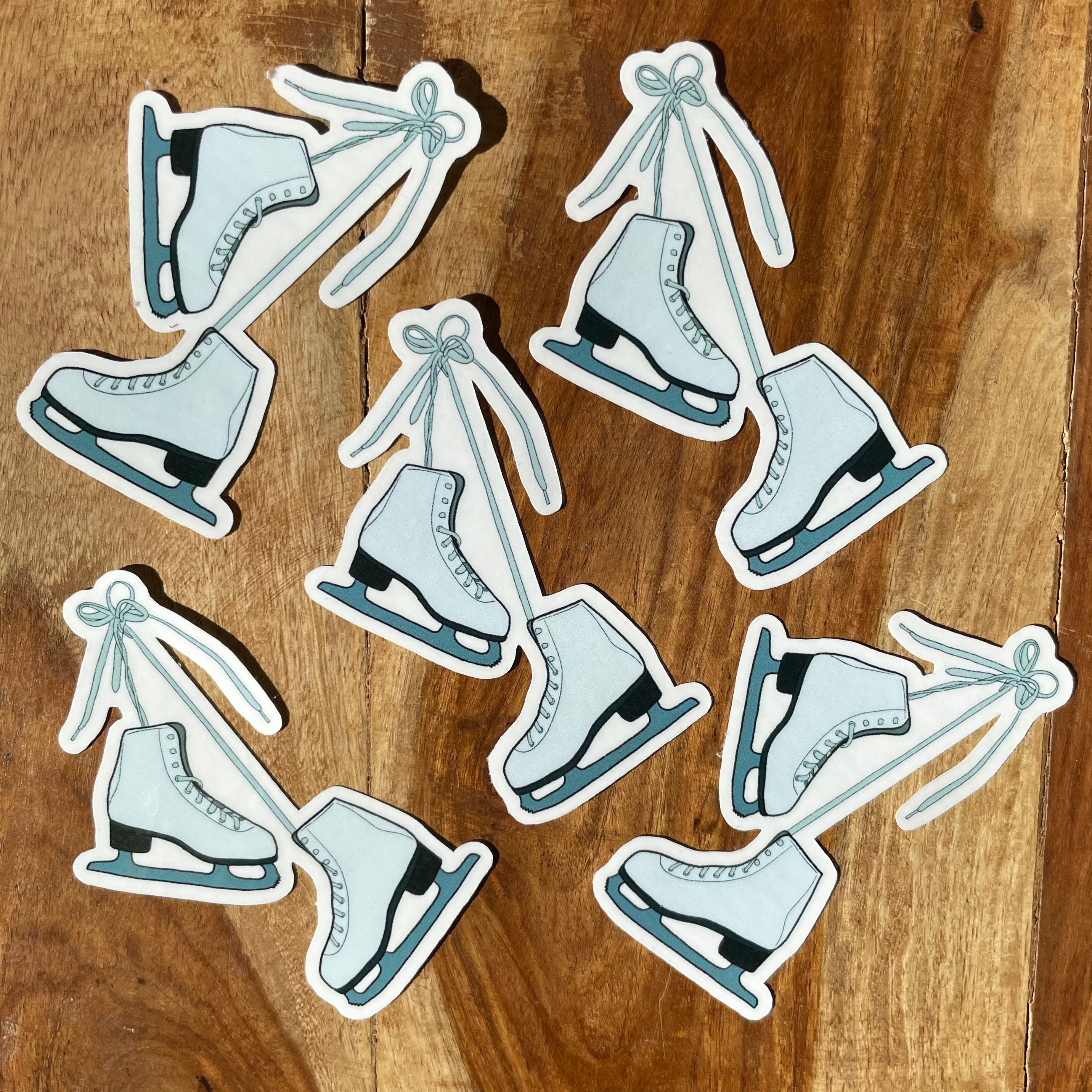 Ice Skates Sticker // Ice Skate Water Bottle Sticker // Ice | Etsy