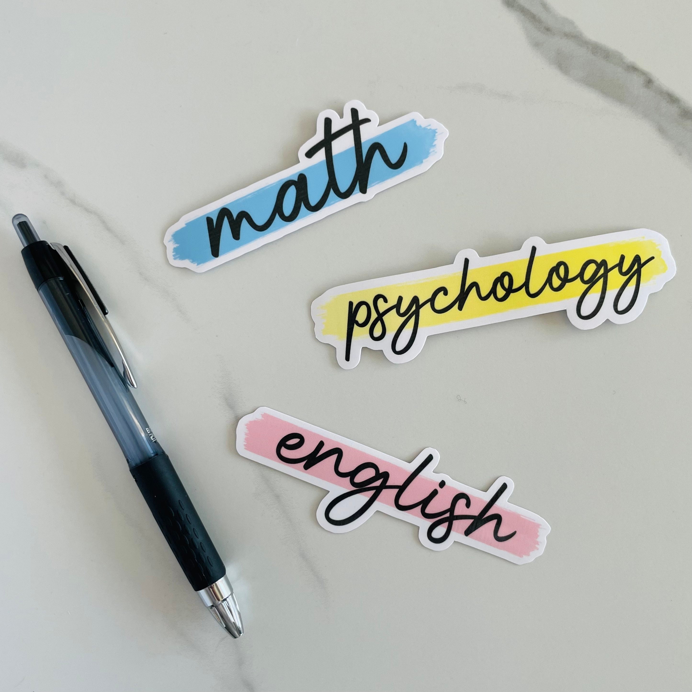 Custom Notebook Labels for School // Notebook Decoration - Etsy