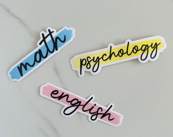 Customisable School Notebook Subject Labels Back to School Organisation ...