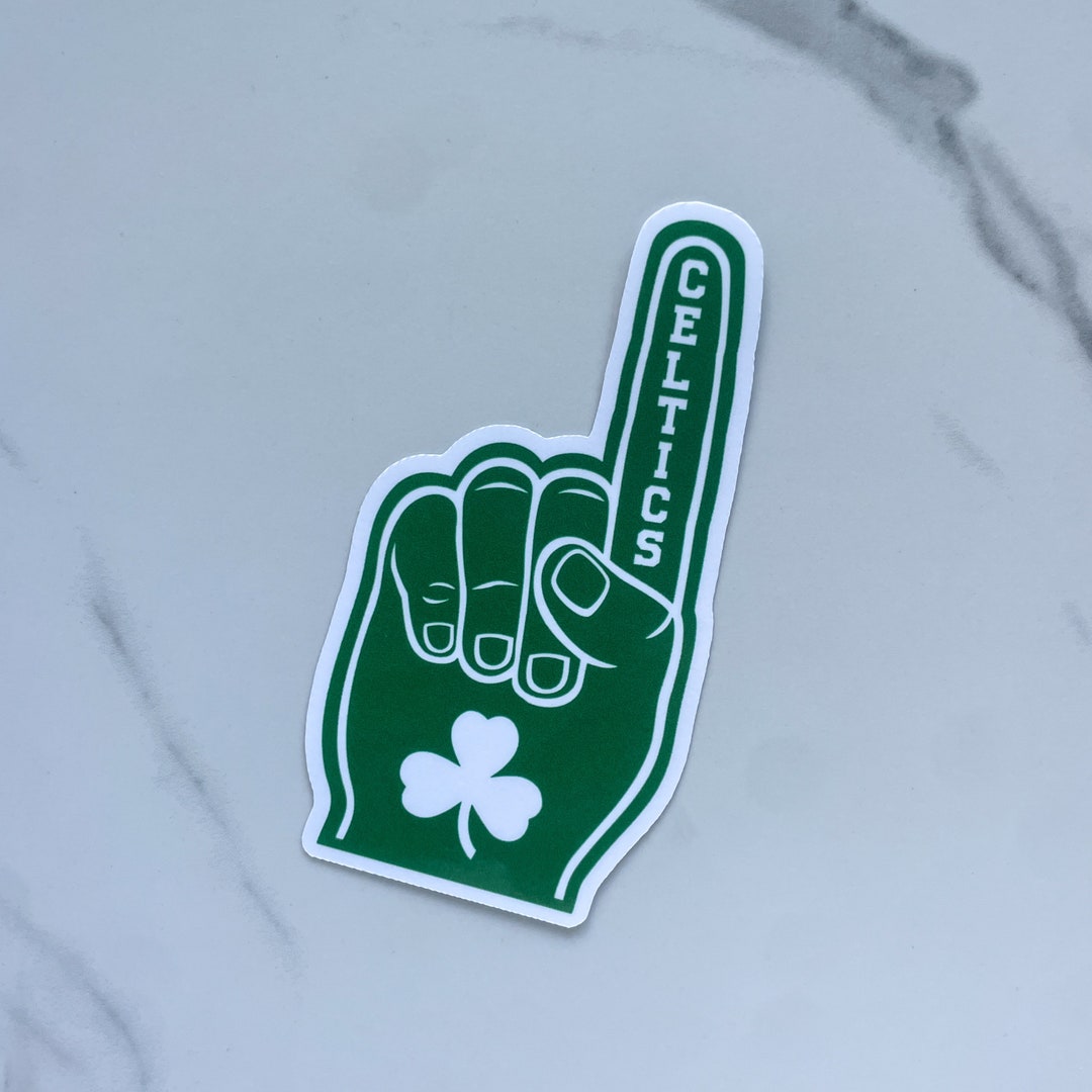 Celtics Foam Finger // Boston Celtics Sticker or Magnet // Fridge ...