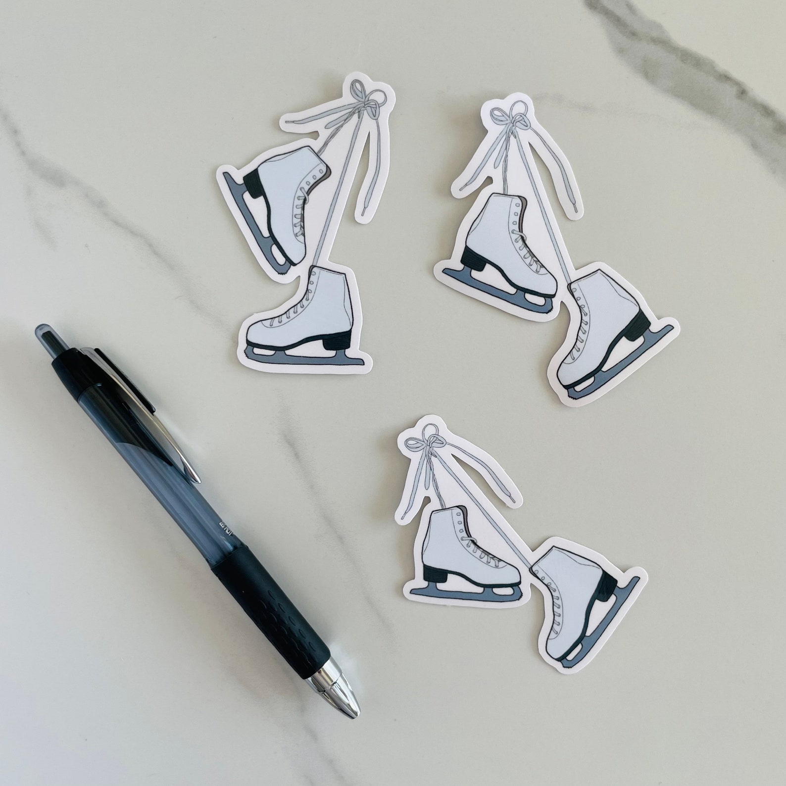 Ice Skates Sticker // Ice Skate Water Bottle Sticker // Ice - Etsy