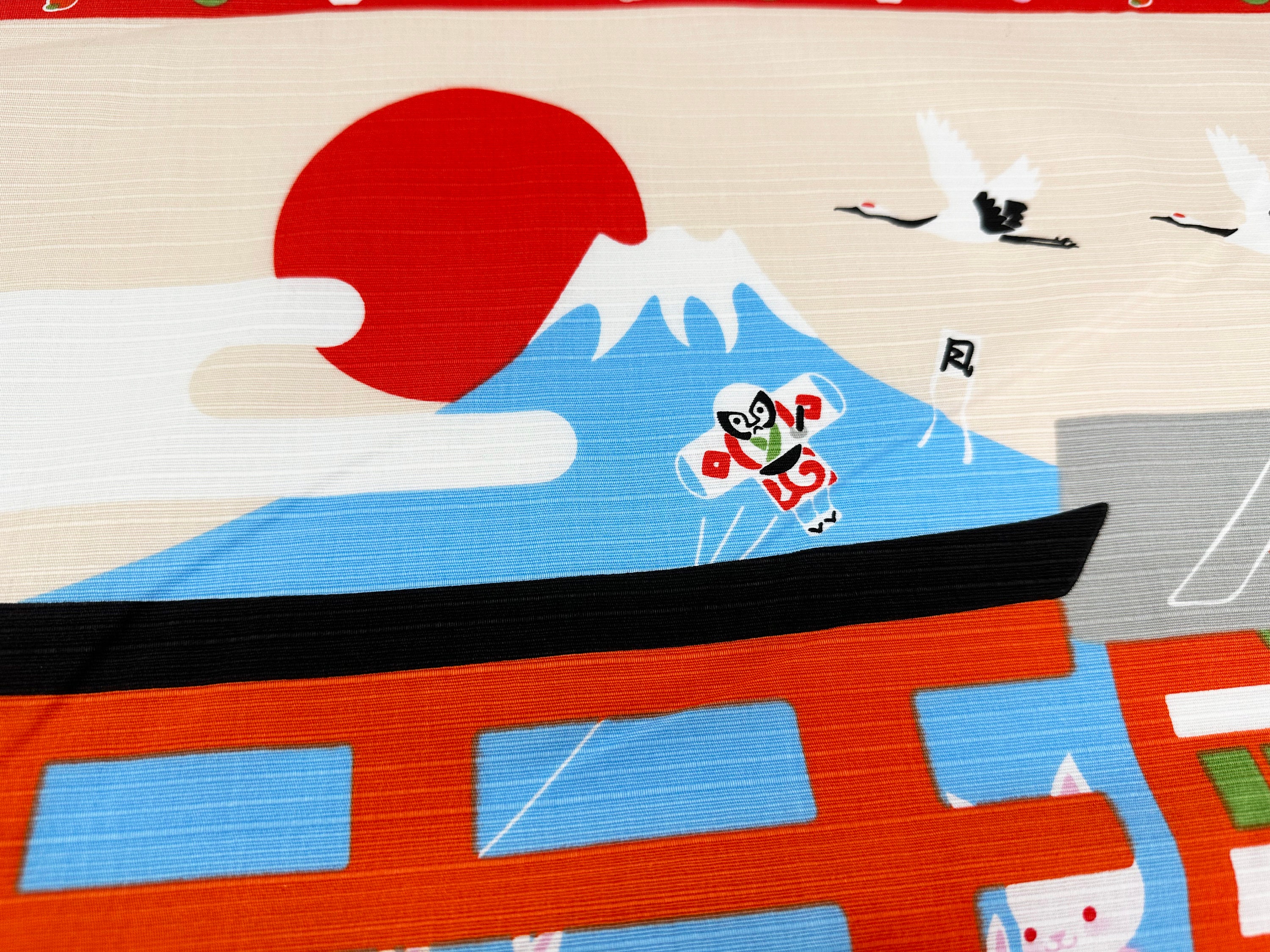 Japanese Shrine and Mt. Fuji With Rabbits for New Year - Etsy