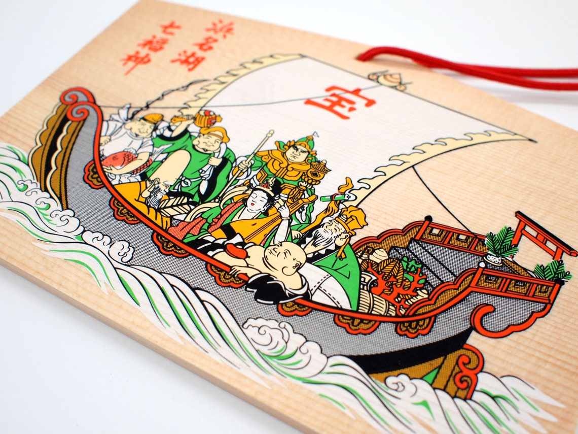 Japanese Ema for seven Lucky Gods From Enshu - Etsy