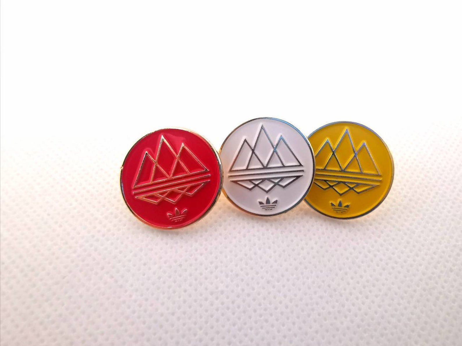Adidas Spezial Pin Badges x 3 Red / White / Yellow | Etsy