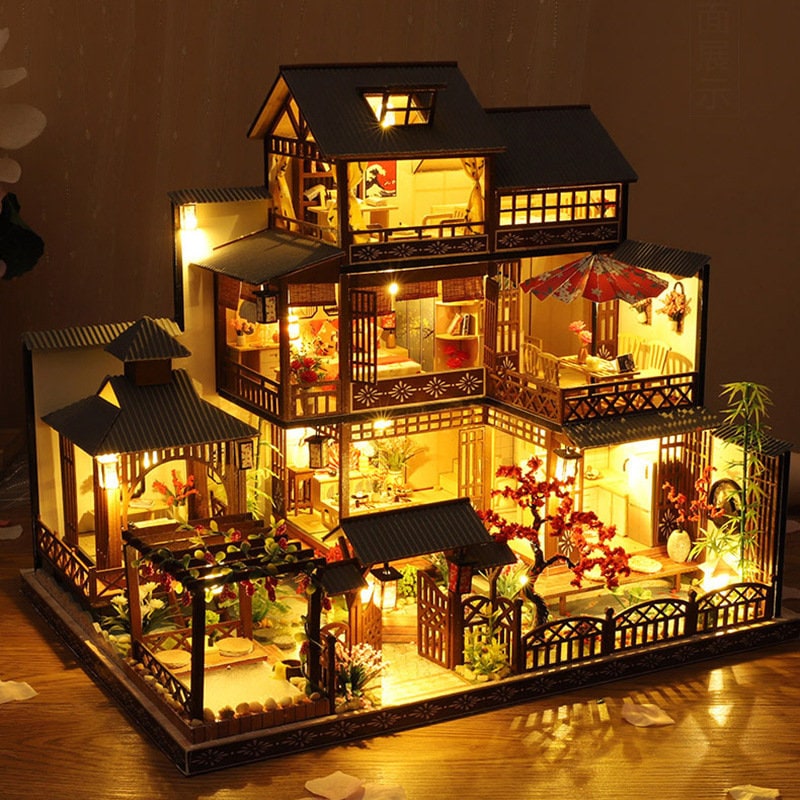 Diy Doll House Kit Diy Wooden Miniature Doll House Kit Loft Etsy