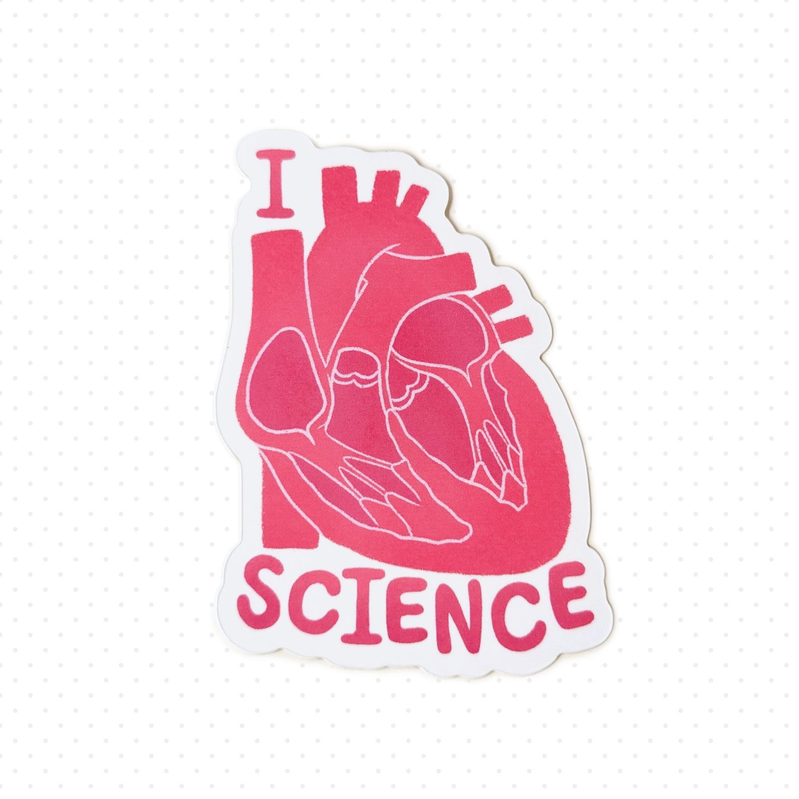 I Love Science Vinyl Sticker | Anatomical Heart Sticker | Anatomy ...