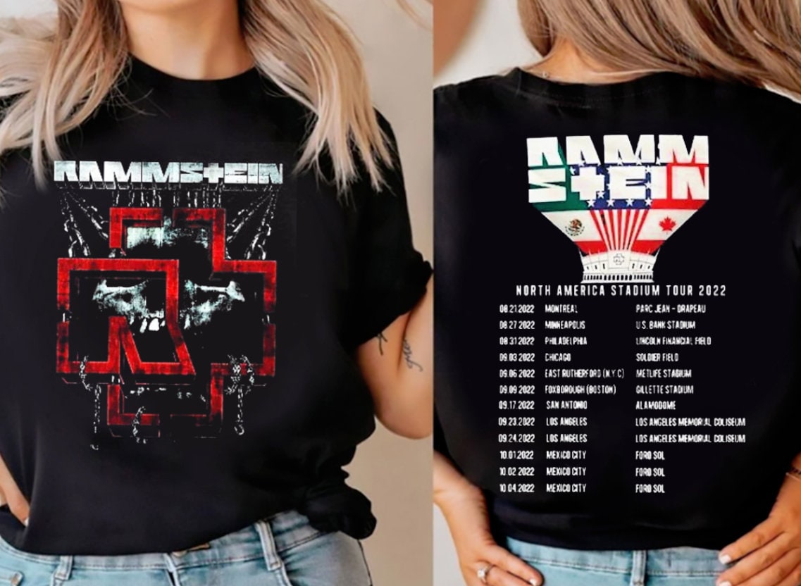 Rammstein North America Stadium Tour 2022 Shirt, Rammstein Tour 2022 T ...