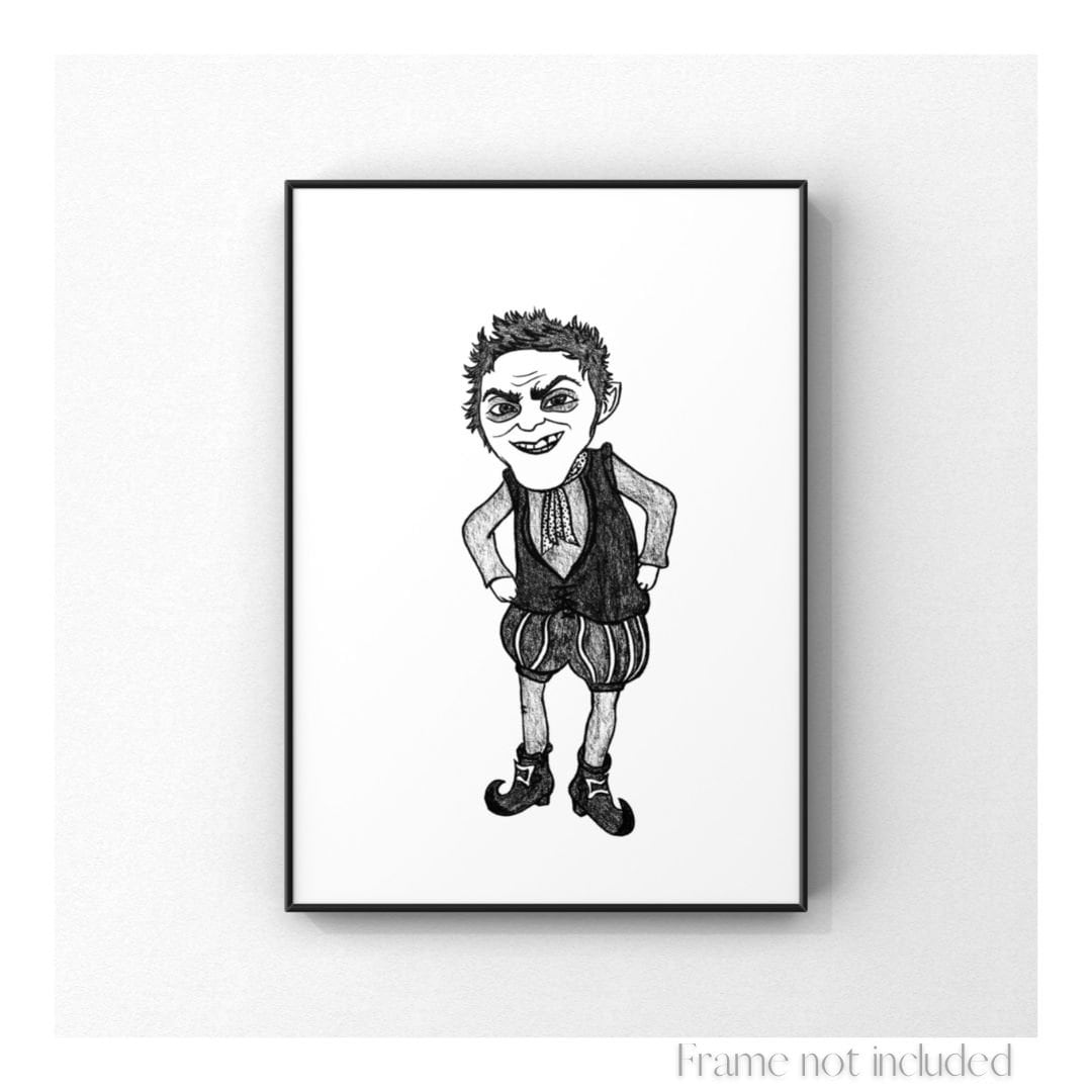 Rumplestiltskin Print Nain Tracassin Shrek Illustration Once Upon a ...