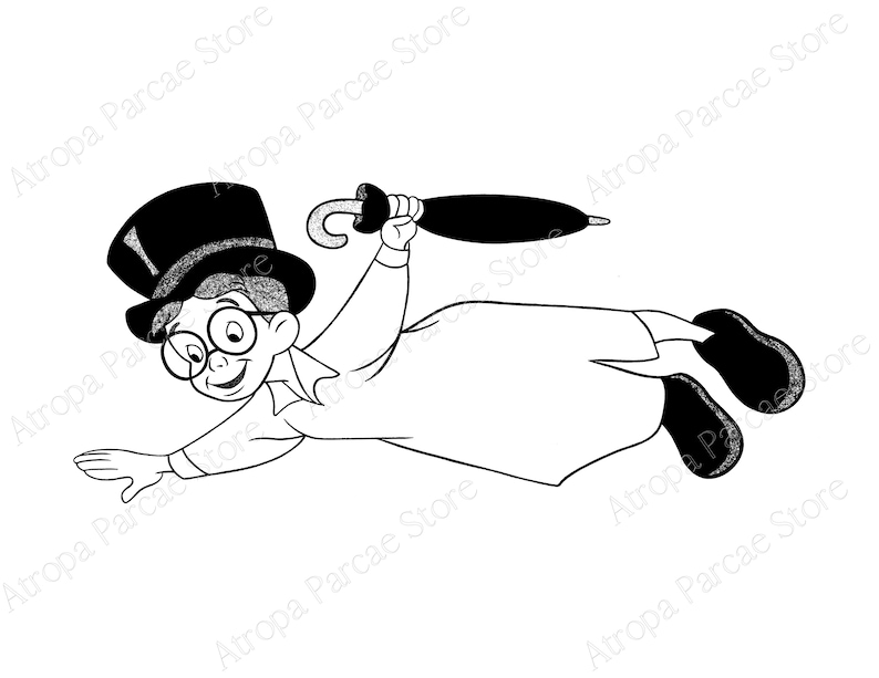 John Darling Print Peter Pan Walt Disney Illustration You Can Fly ...