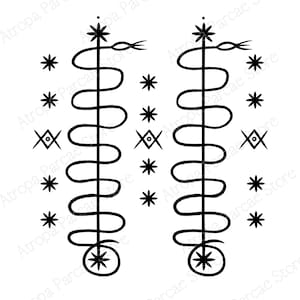 Veve Ayida Weddo Voodoo Symbol Print Loa Sigil New Orleans Magic Poster ...