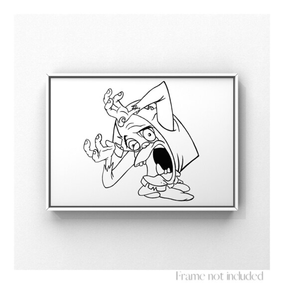 Horror Print Fiction Book the Pagemaster Illustration Anime - Etsy