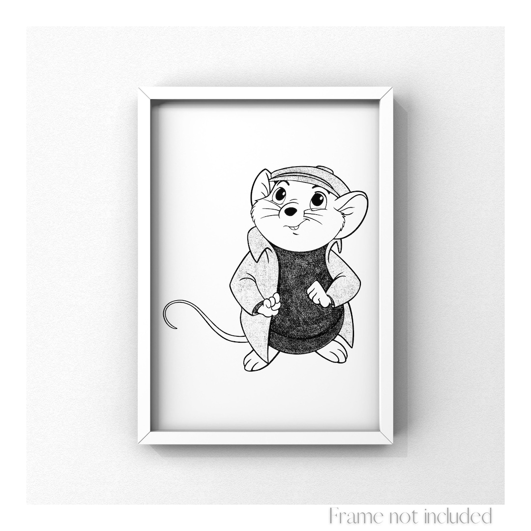 Bernard & Bianca Print the Rescuers Walt Disney Illustration Print ...