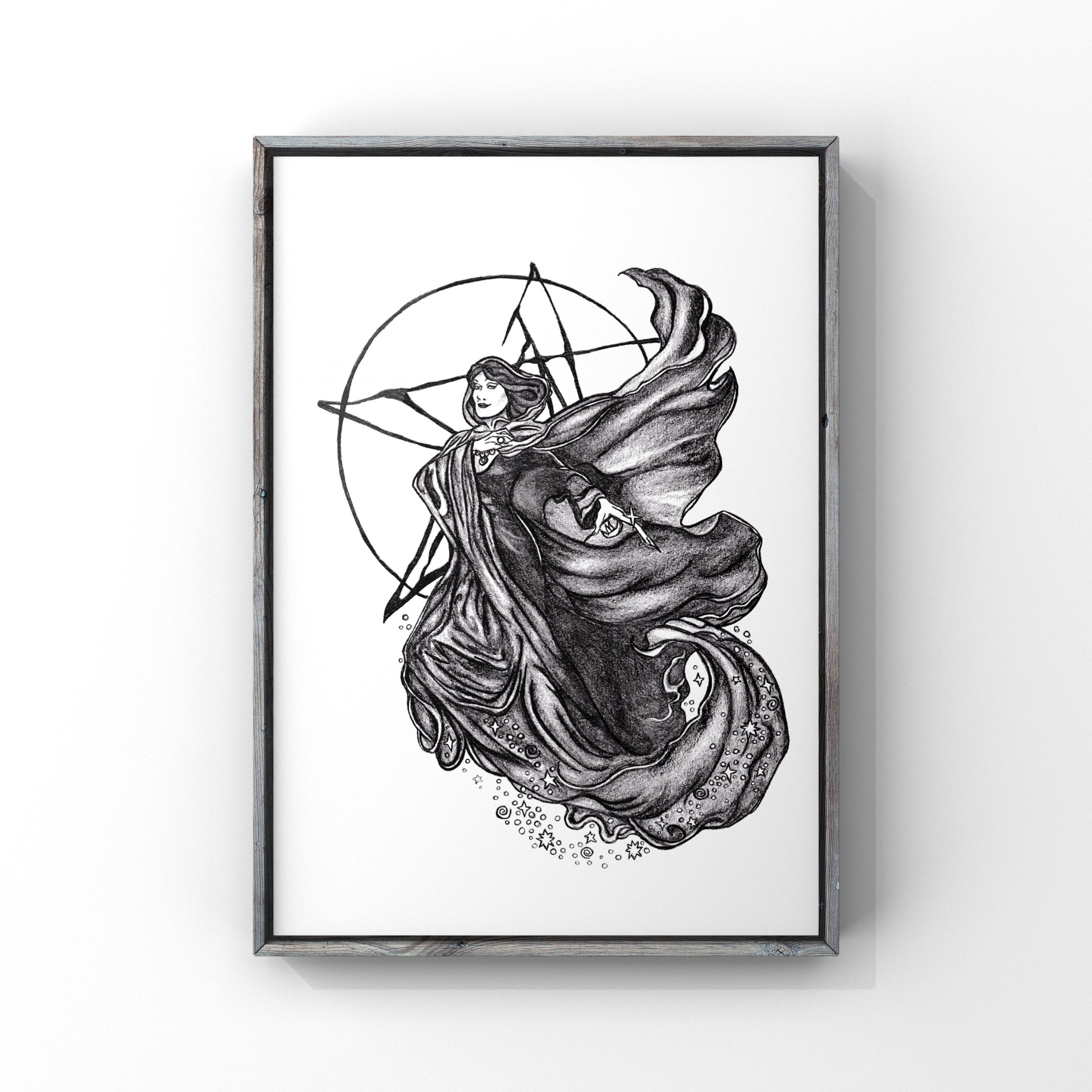 Miss Eva Ernst Grand High Witch Illustration Print Angelica - Etsy UK