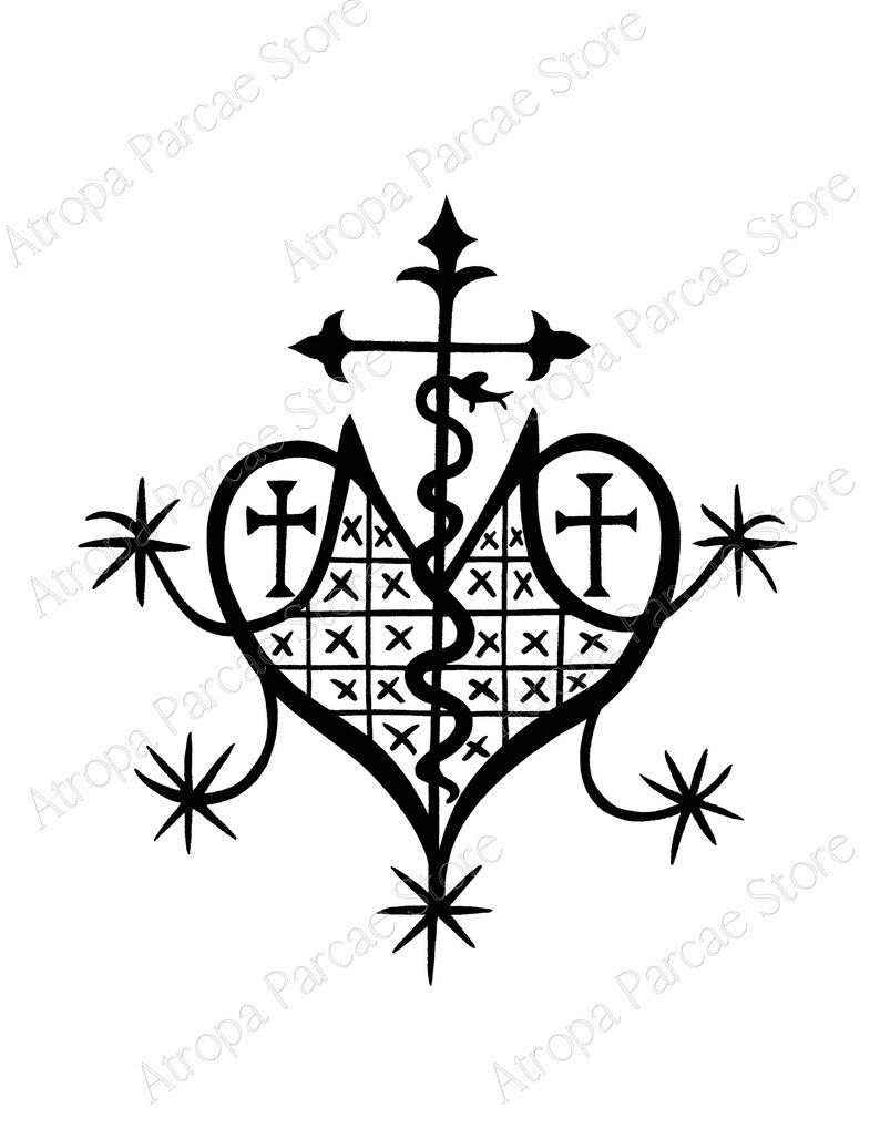 Veve Marie Laveau Voodoo Symbol Print Loa Sigil New Orleans - Etsy Canada