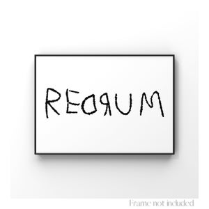 Redrum the Shining Print Illustration Stephen King Horror Decor Jack ...