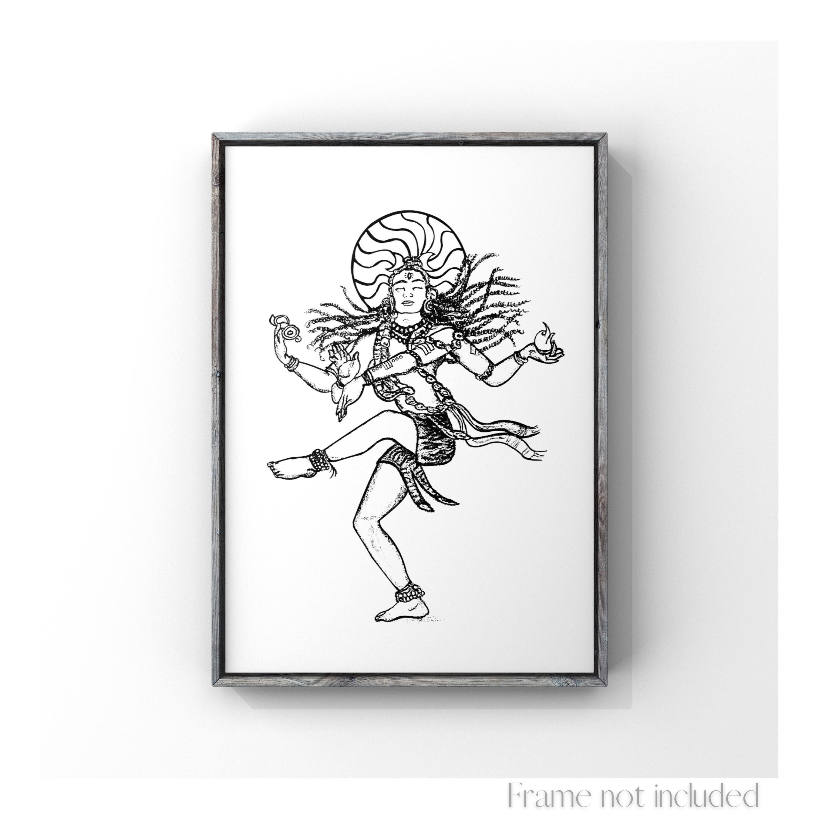 Dancing Shiva Drawing