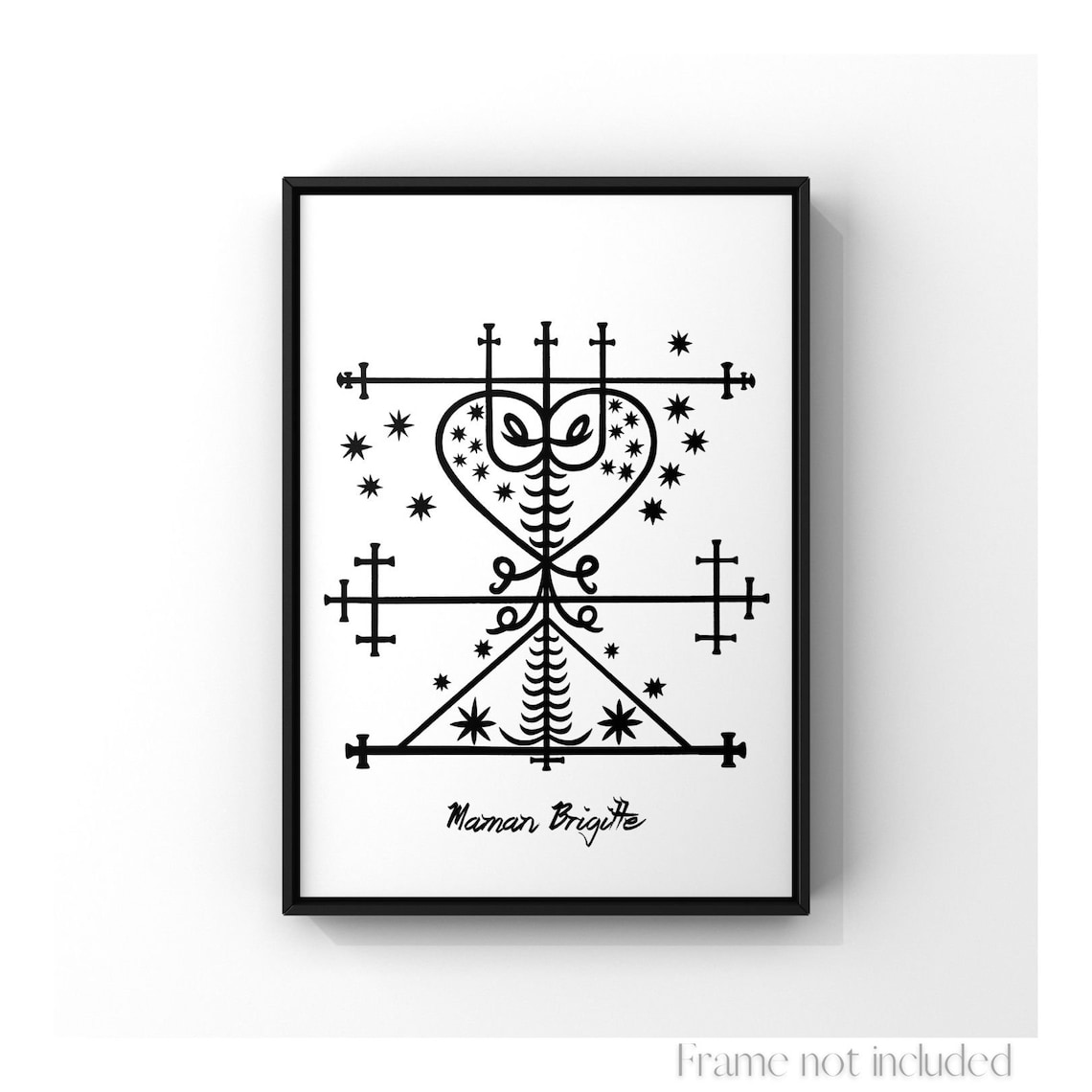Veve Maman Brigitte Voodoo Symbol Print Loa Lwa of Life Sigil - Etsy