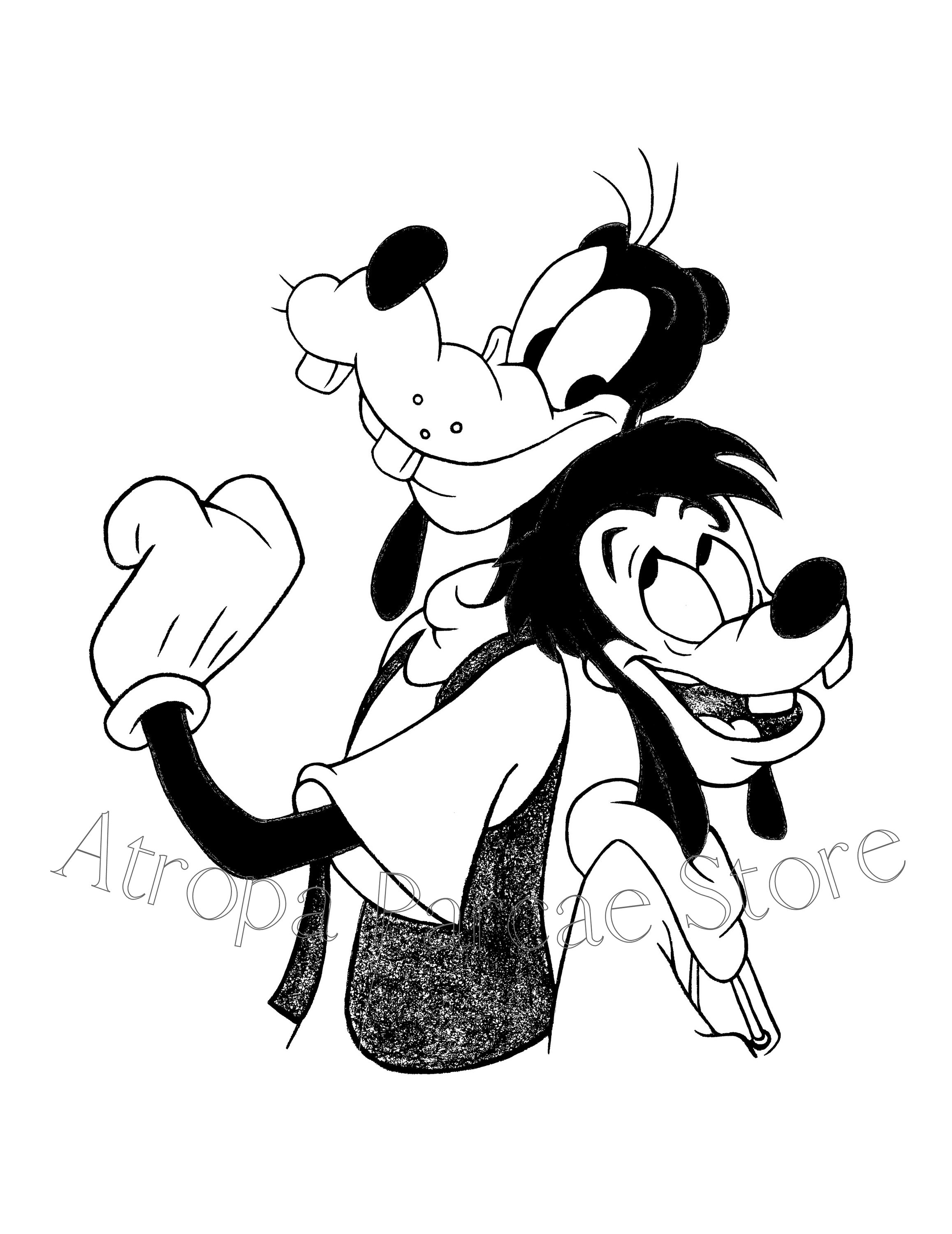 Max and Goofy Print A Goofy Movie Walt Disney Illustration - Etsy UK