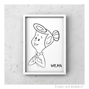 Wilma Flintstone Print the Flintstones Illustration Anime Yabba-dabba ...