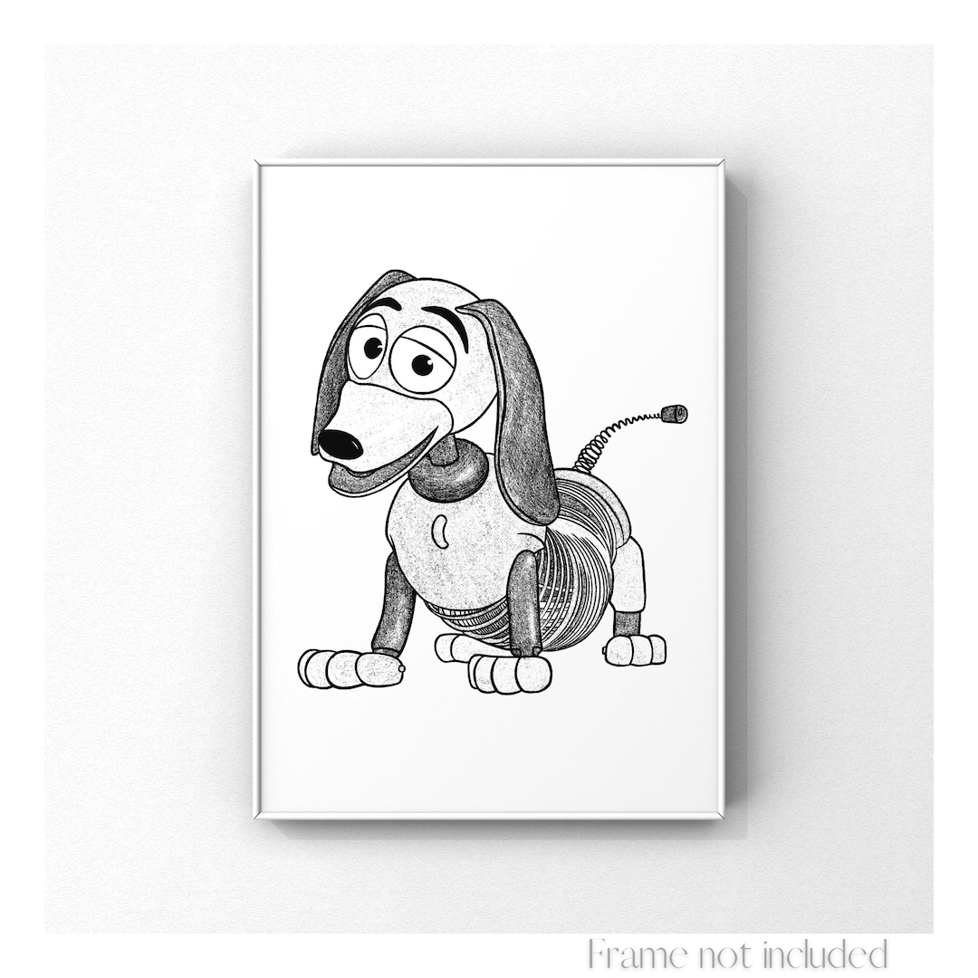 Slinky Dog Print Toy Story Drawing Pet Walt Disney Sketch Animal ...