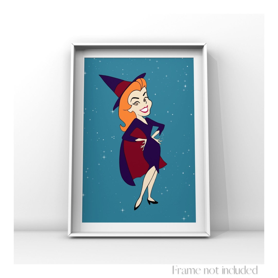 Bewitched Elizabeth Montgomery Samantha Stephens Portrait Illustration ...